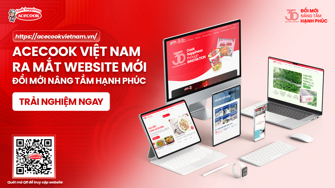 Acecook việt nam ra mắt website mới nhân dịp kỷ niệm 30 năm ngày bán ...
